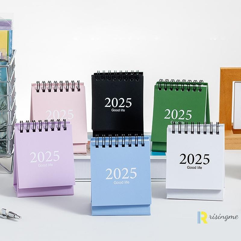 [Risingme] 2025 Mini Simple Small Desk Calendar Pocket Portable ...