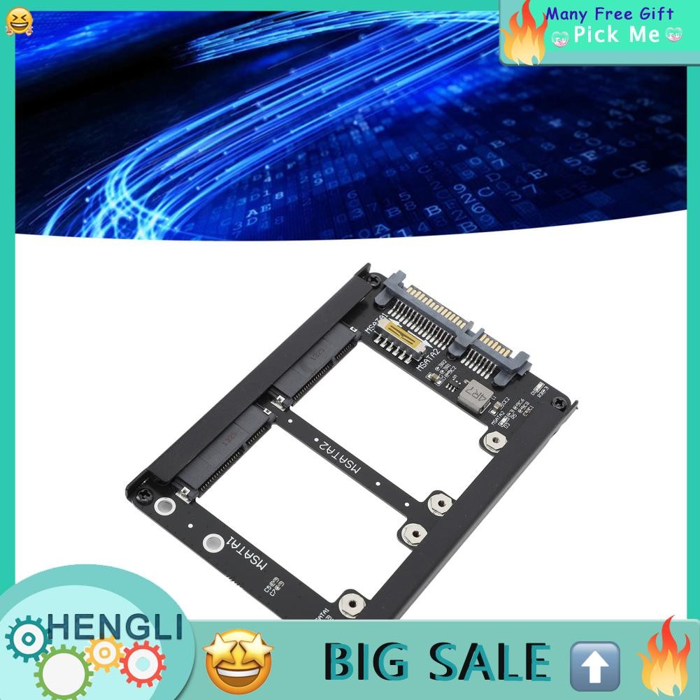 Hengli Dual Msata SSD To 2.5inch SATA III Adapter Durable MSATA ...
