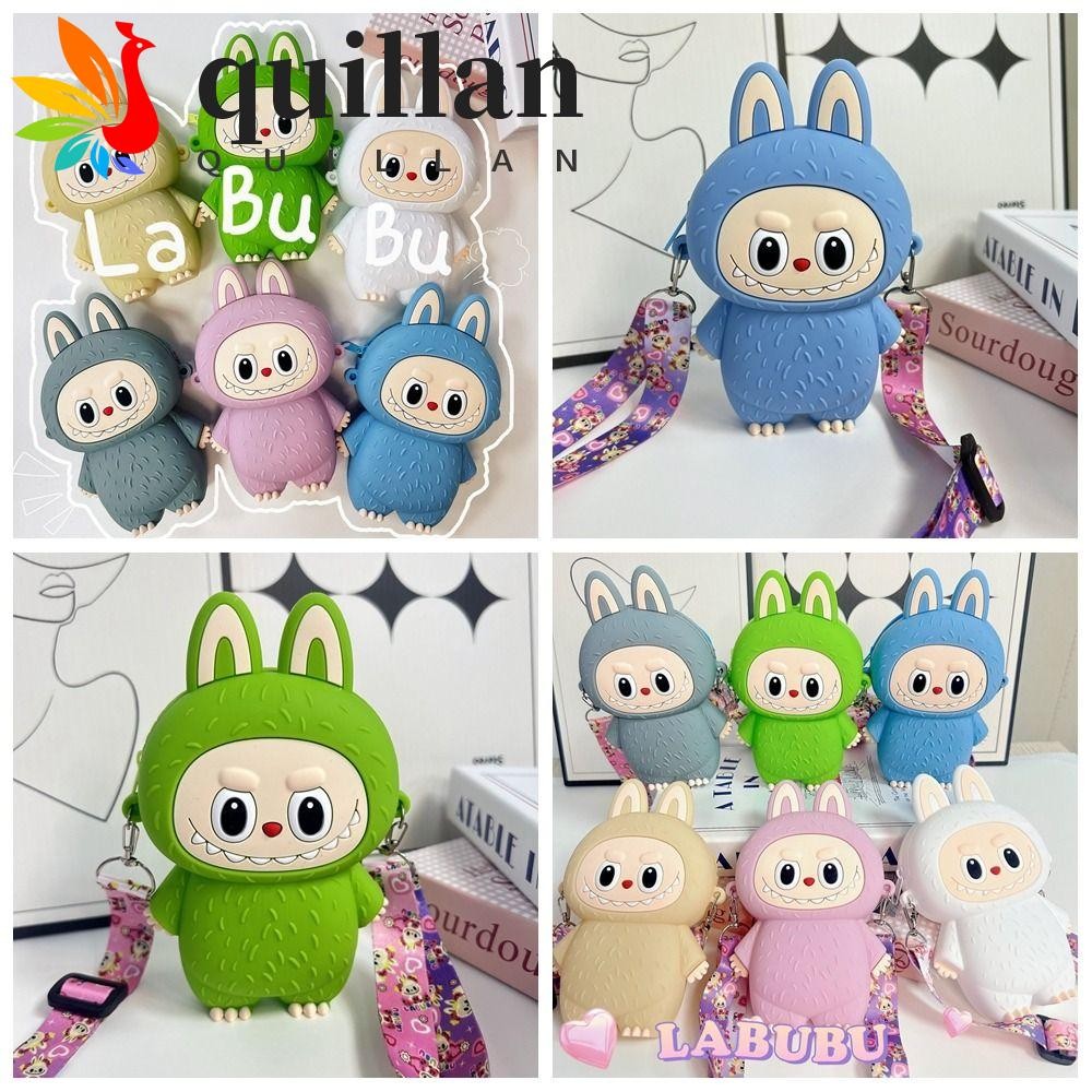 QUILLAN Labubu Crossbody Bag, Cartoon Labubu Doll Silicone Coin Purse ...