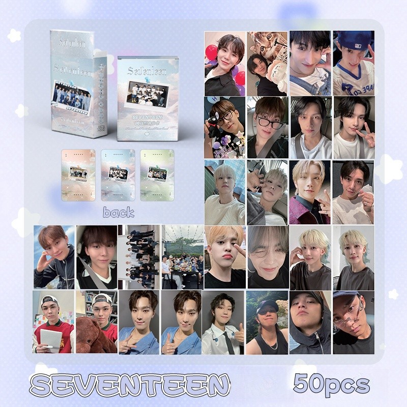 50-124pcs SEVENTEEN Holographic Laser LOMO Cards 17 IS RIGHT HERE Joshua S.Coups Hoshi Mingyu ...