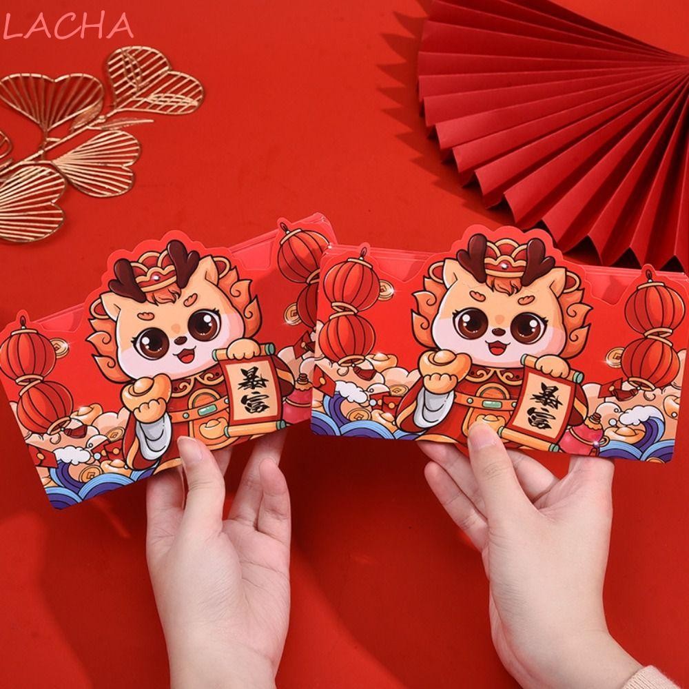 LACHAPELLE Red Envelope, 2024 New Year Packet Luck Money Bag Money ...