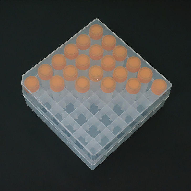 36Pcs Plastic 5ml Cryovial With Colored Screw Cap+ 1Pcs 36 Vents ...