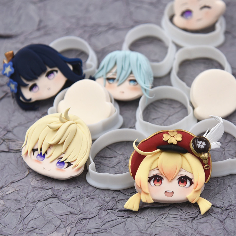 Ultra-Light Clay Genshin Series Head Type Polymer ClaydiyFace Shape ...