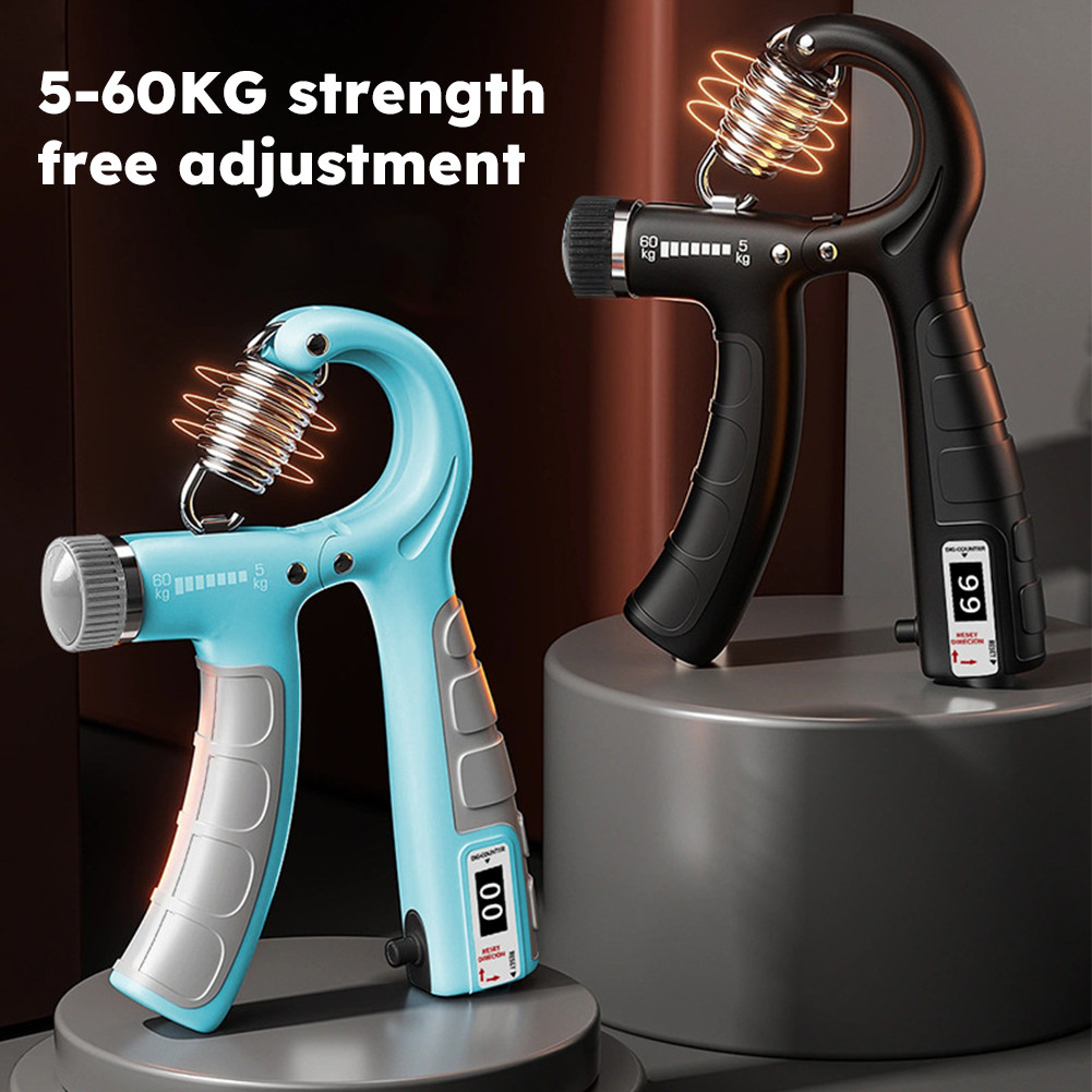 5-60Kg Hand Gripper R-Shape Adjustable Countable hand Grip Strength ...