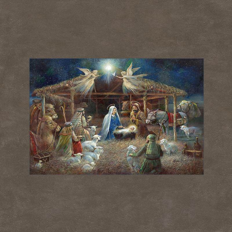 Nativity Scene Wall Art Beautiful Religious Christmas Decorations Jesus ...