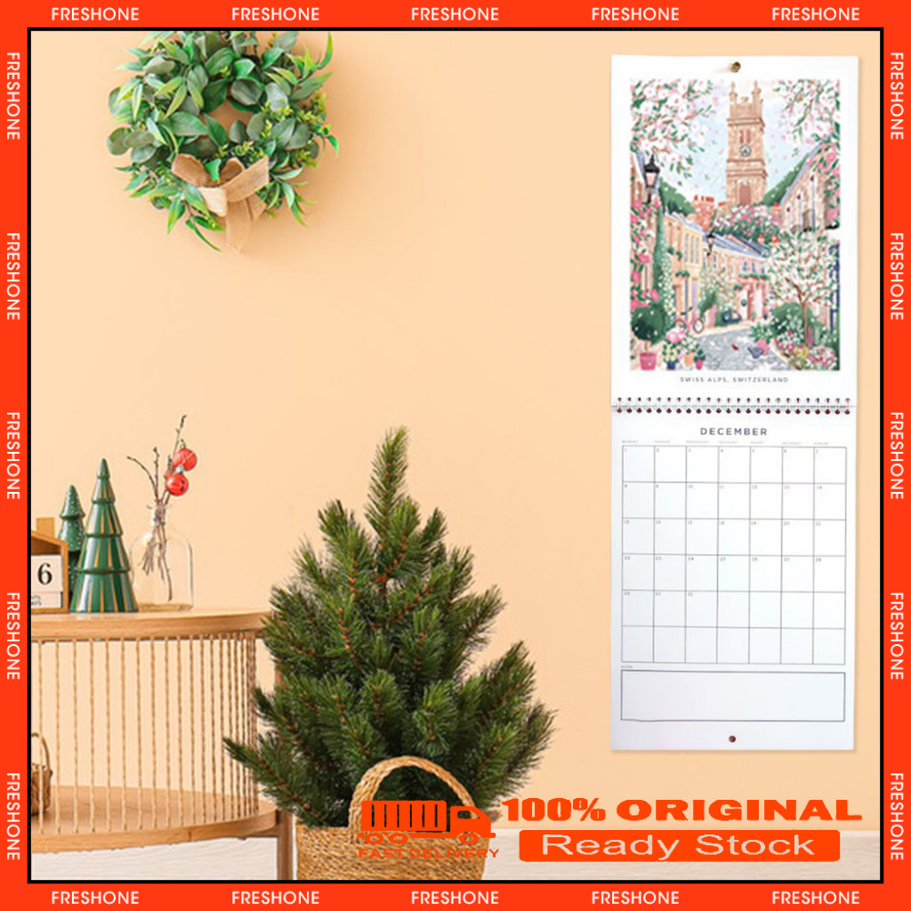 FreShone- World Travel Themed Calendar Office Wall Decoration Calendar ...