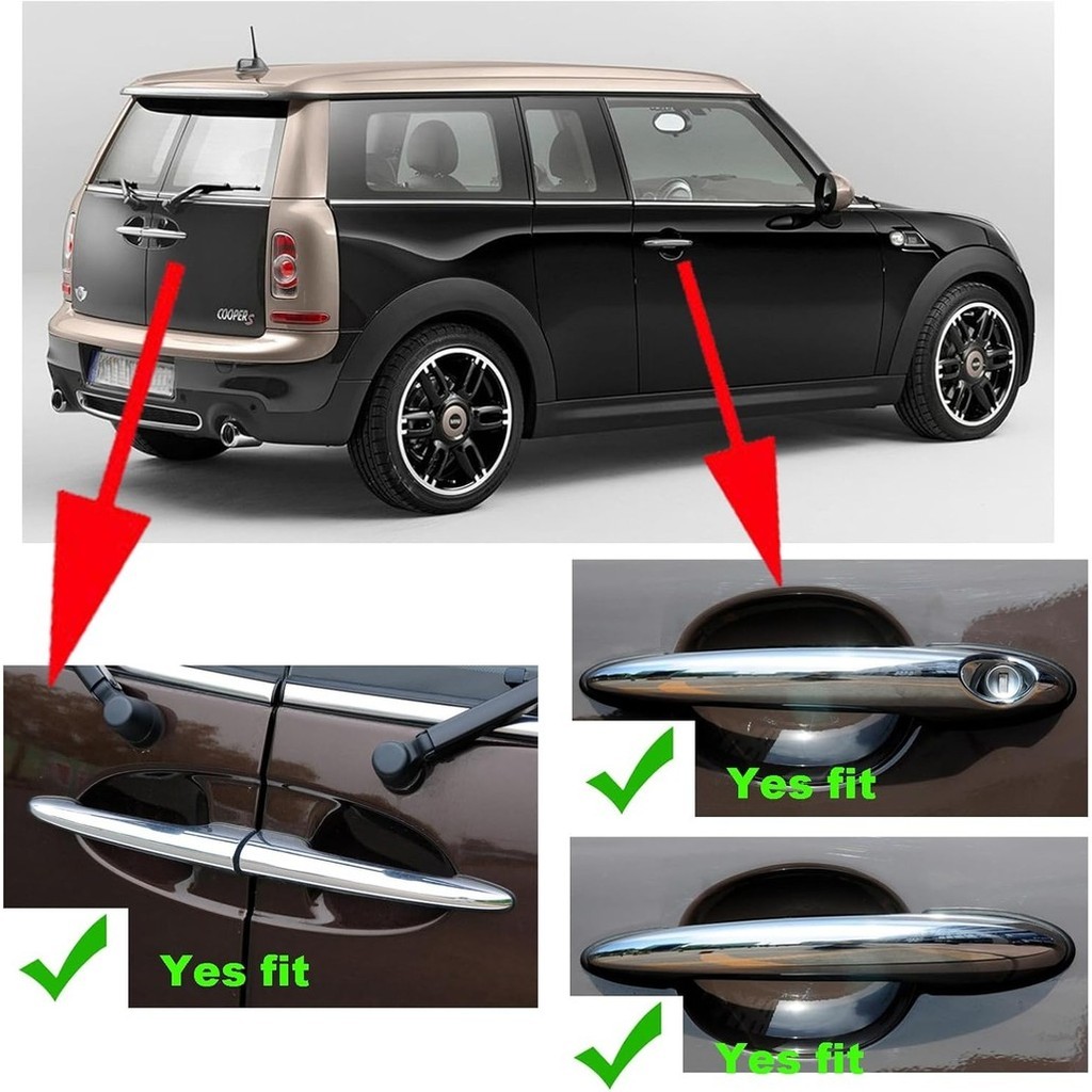 Mini R Series Union Jack Door Handle Covers, Door Handle Caps Trim for ...