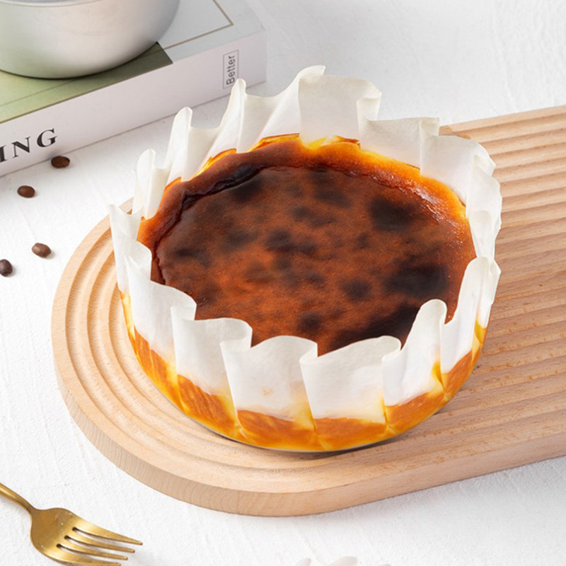 GMARTY Basque Cheesecake Oil Paper Tray Foldable Cake Mold Disposable ...