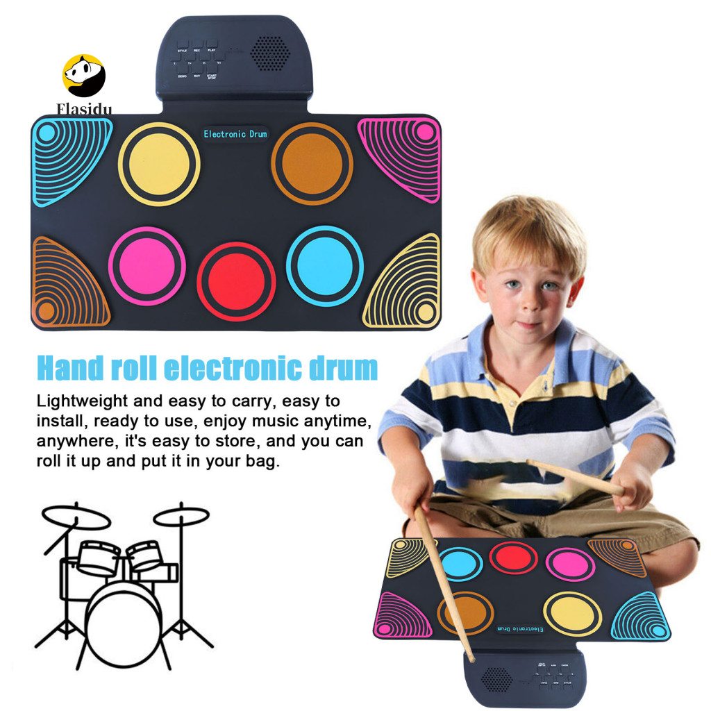 Portable Electric Drum Kit Noise-reducing Electronic Drums Portable ...