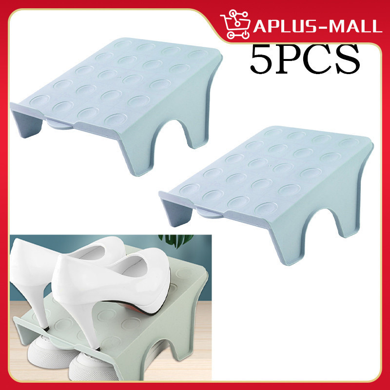 5Pcs Layer Stack Shoe Rack Rack Shoes Space-saving Plastic Storage Tool ...
