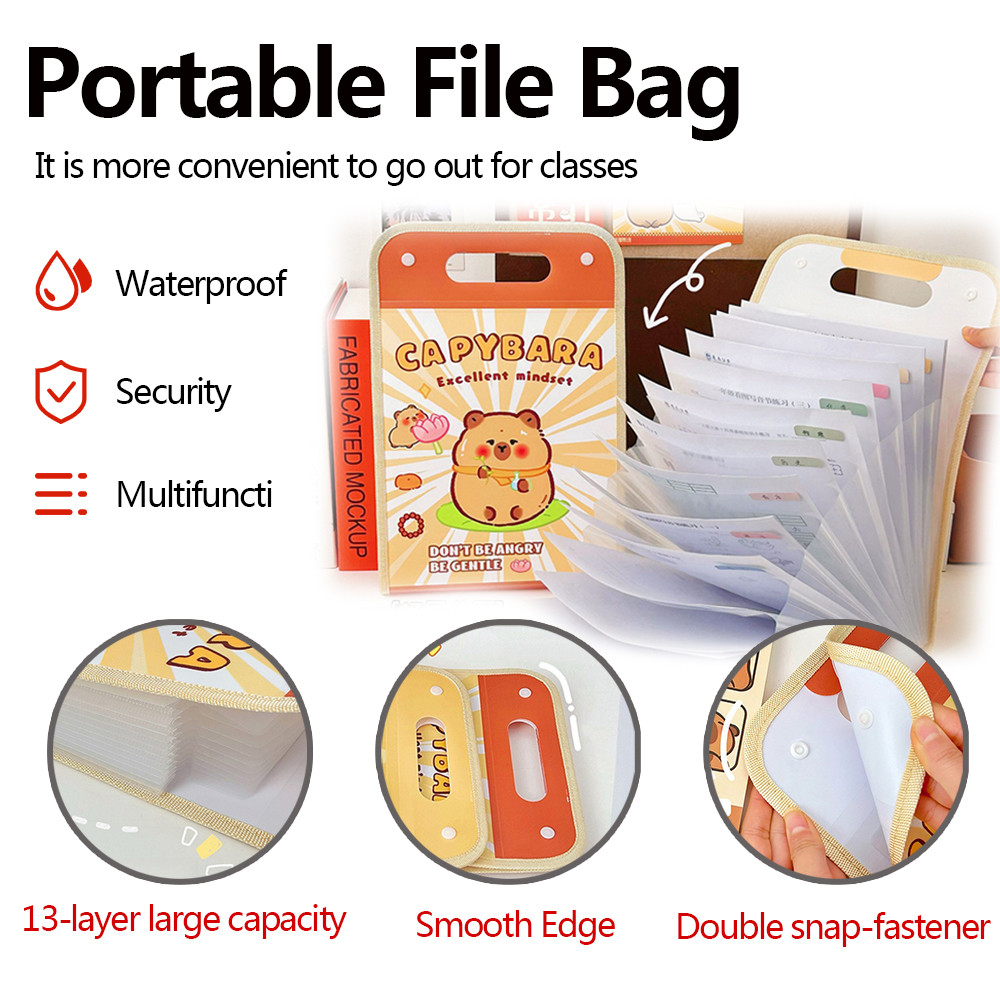 Folder File Organizer with Handle Expanding File Folder 13 layer test ...