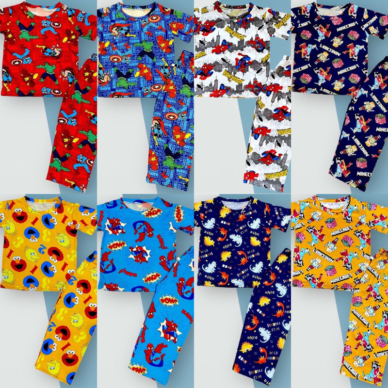 3pcs 6pcs Boys Terno Pajama Kids Pajama Bundle Package Gift assorted ...