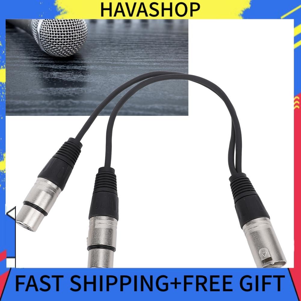 Havashop Dual Female XLR To Male Y Cable 22AWG OFC Anti Interference ...