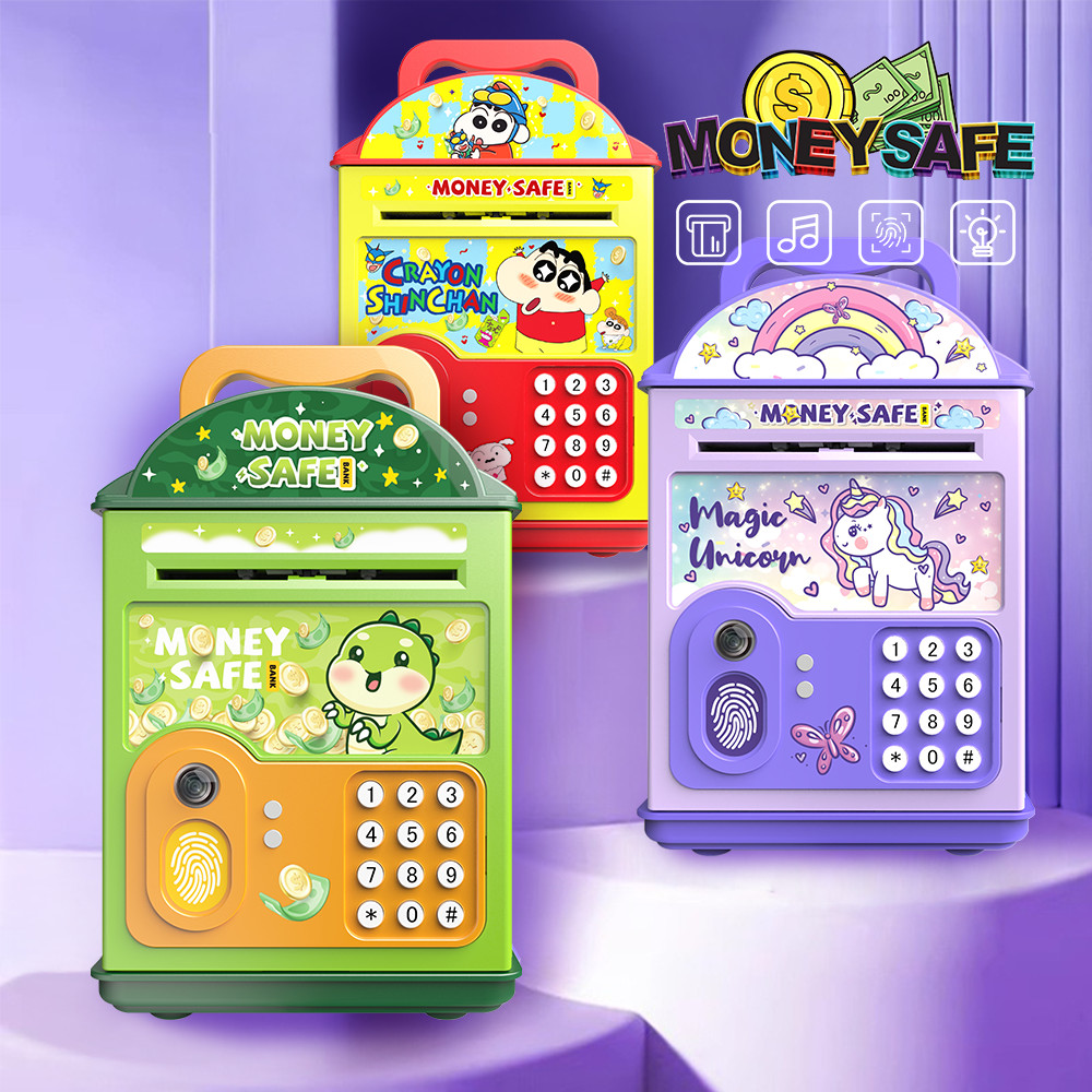 ATM Machine Money Safe Box Cartoon Animation Anime Theme Saving Bank ...