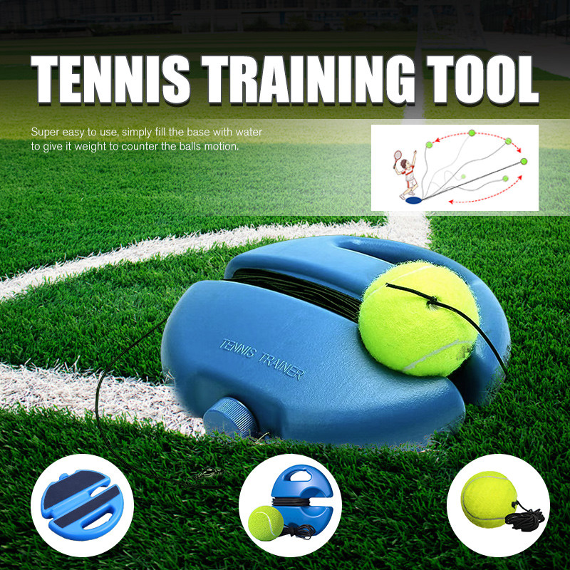 Portable Tennis Rebound Trainer Beginner Single Player Tennis Training ...