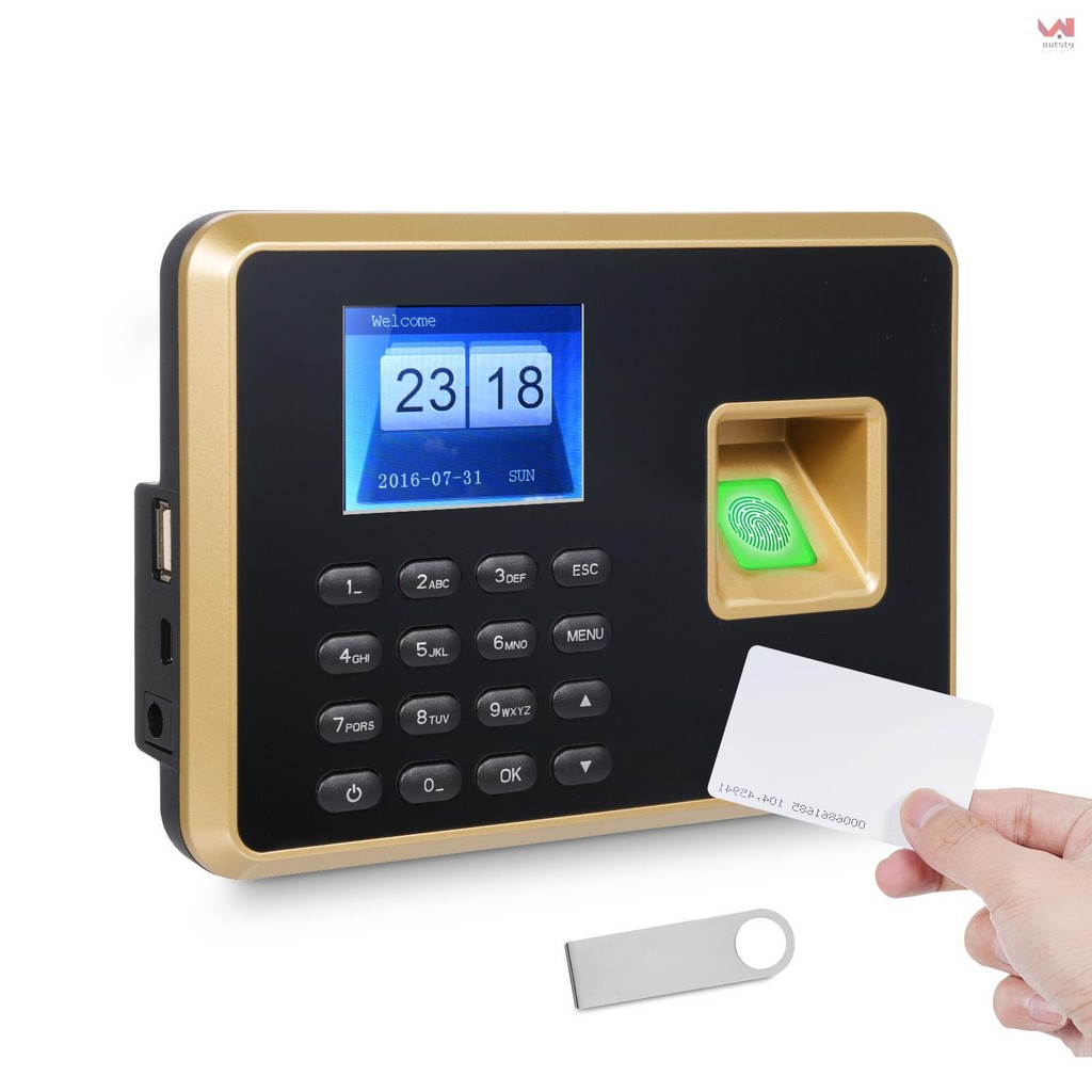 Bisofice Biometric Time Clock Attendance Machine for Employees Support 1000pcs Fingerprint ...