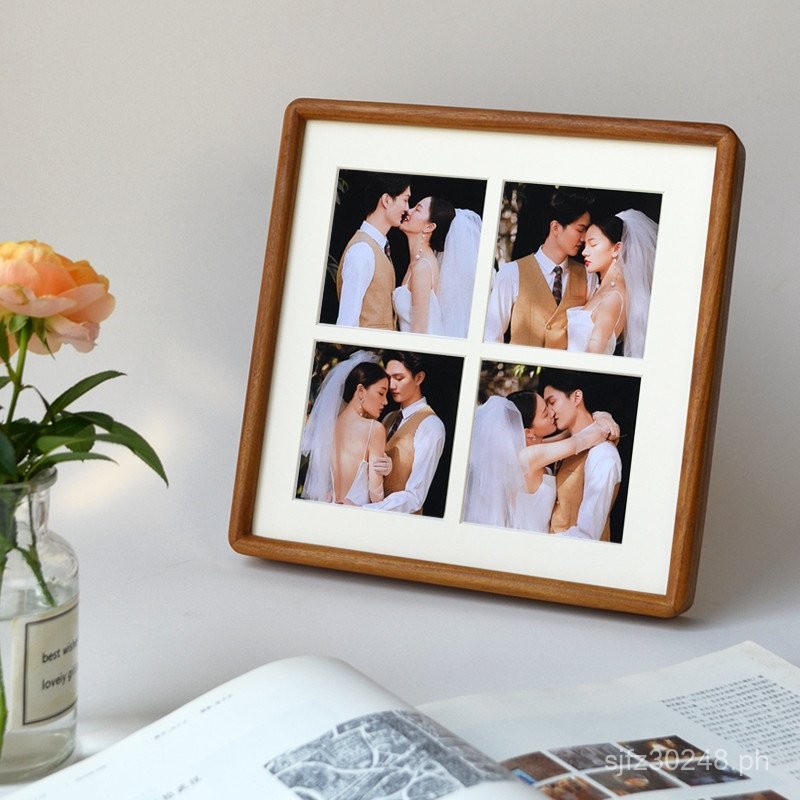 Photo Frame Couple25Wedding Display Stand Solid Wood Palace Grid ...