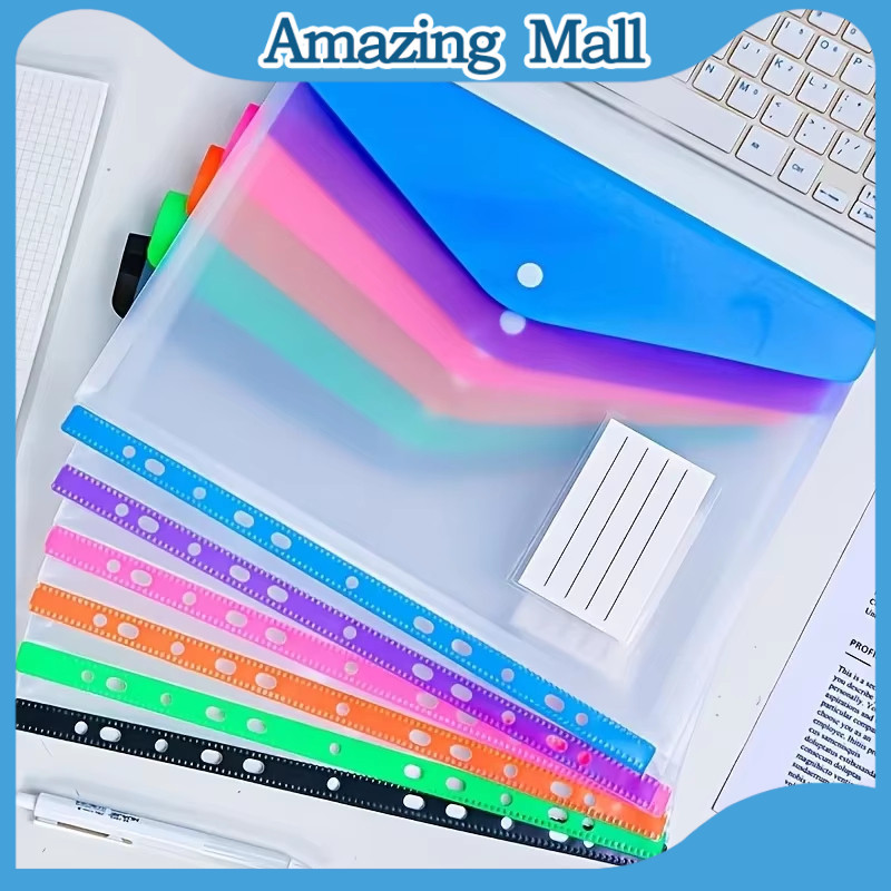 6pcs Envelope File Folder A4 Binder Pocket Binder Folders Envelope ...