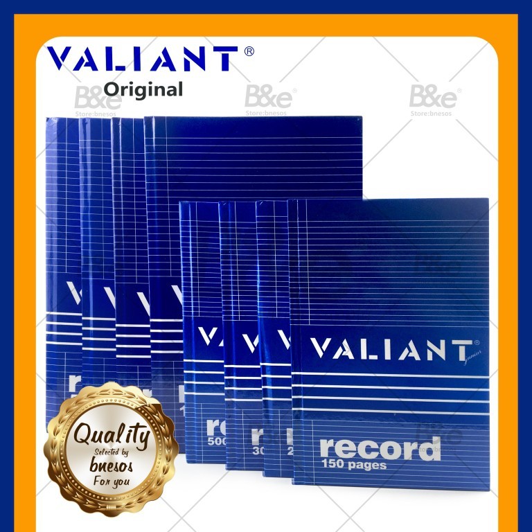 Valiant Record Book Junior And Big 150-200-300-500 Pages!! | Shopee ...