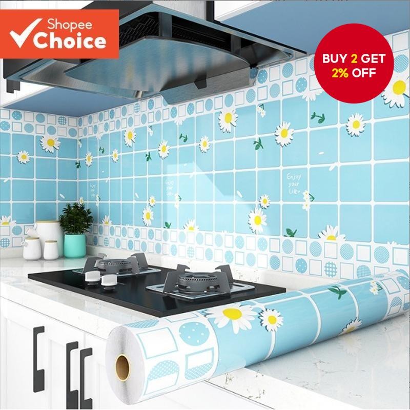 Kitchen Oil Proof Stickers High-temperature Resistant Wall Stickers Waterproof and Moisture ...