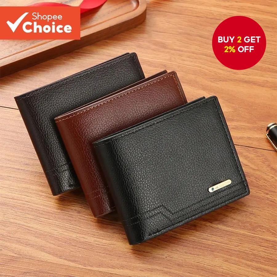Wallet for Boys Men Portable Wallets PU Leather Small Multifunctional ...