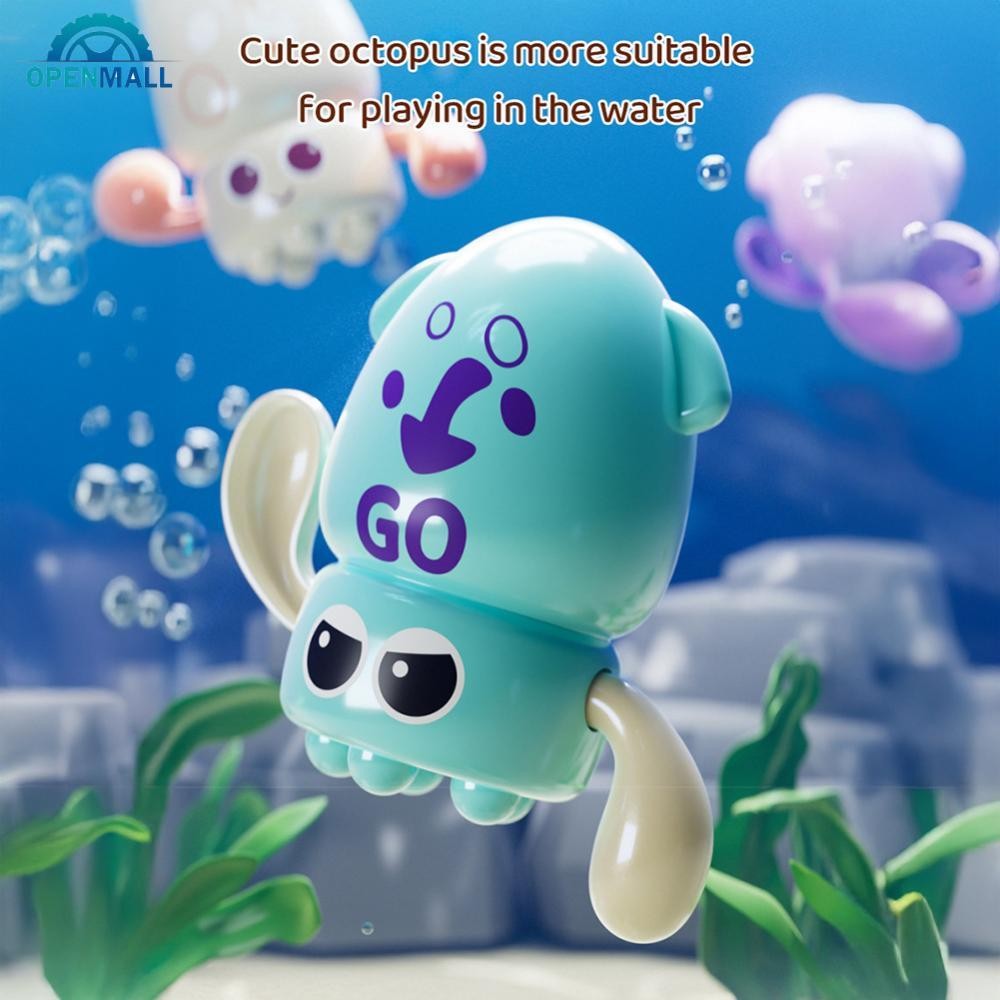 OPENMALL Cute Wind-Up Bath Octopus Toy Non-Battery Water Play Squid ...