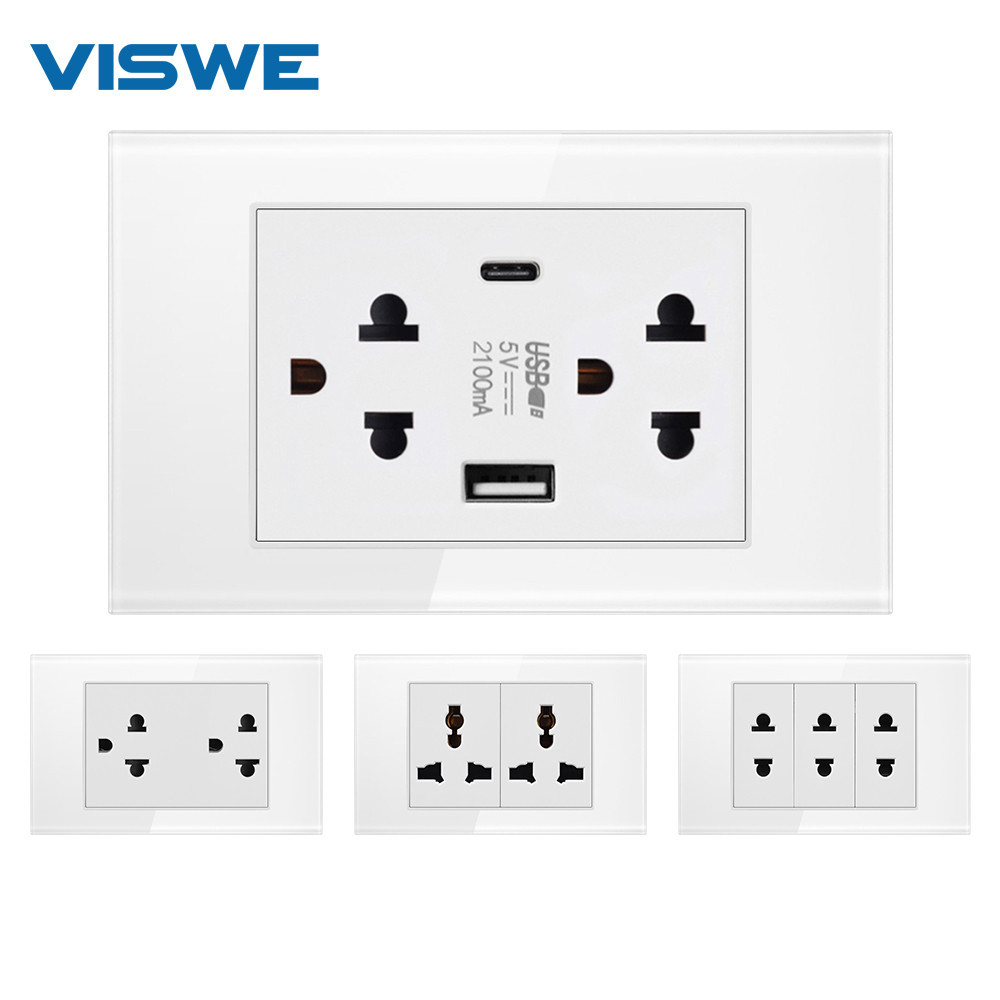 VISWE | usb socket | universal socket | wall socket | power socket | wall switch | light switch ...