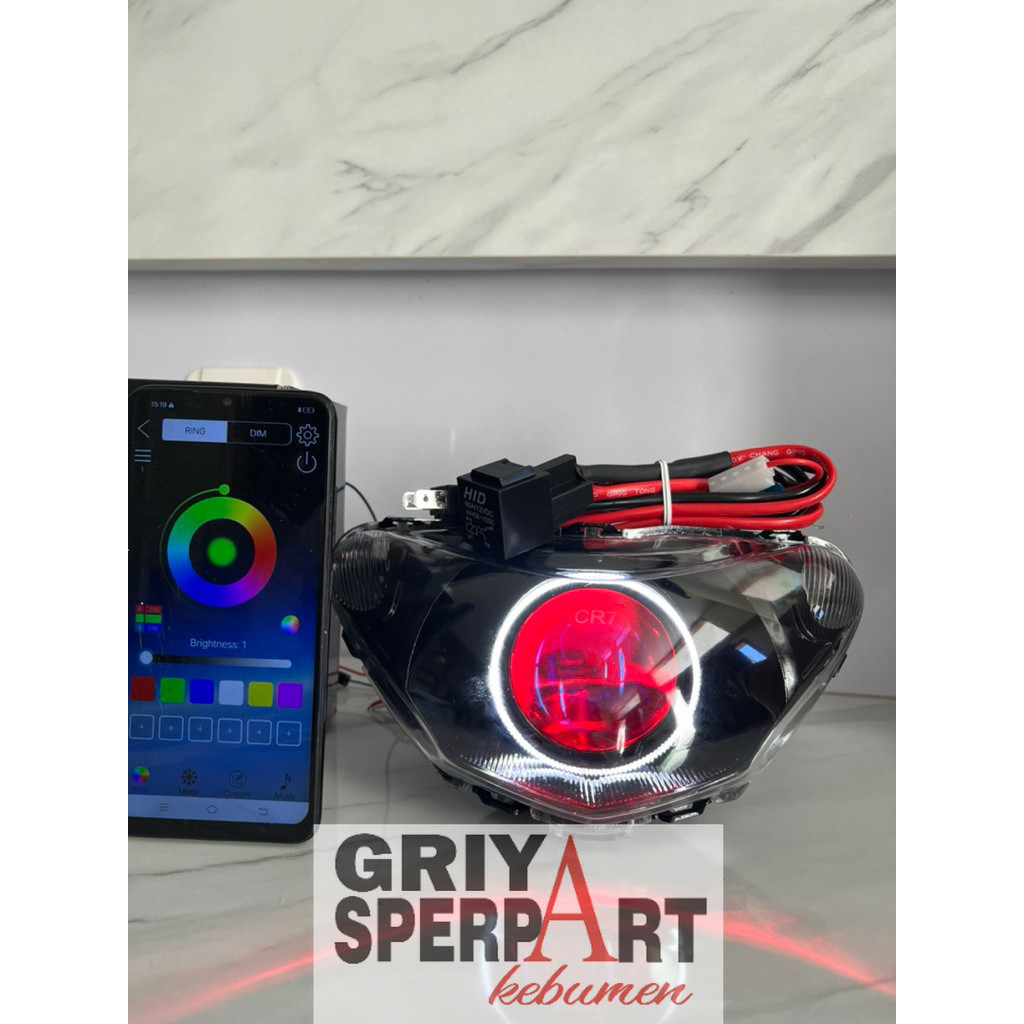 Mio new smile custom Biled headlights original projector CR7 C2 GEN2 ...
