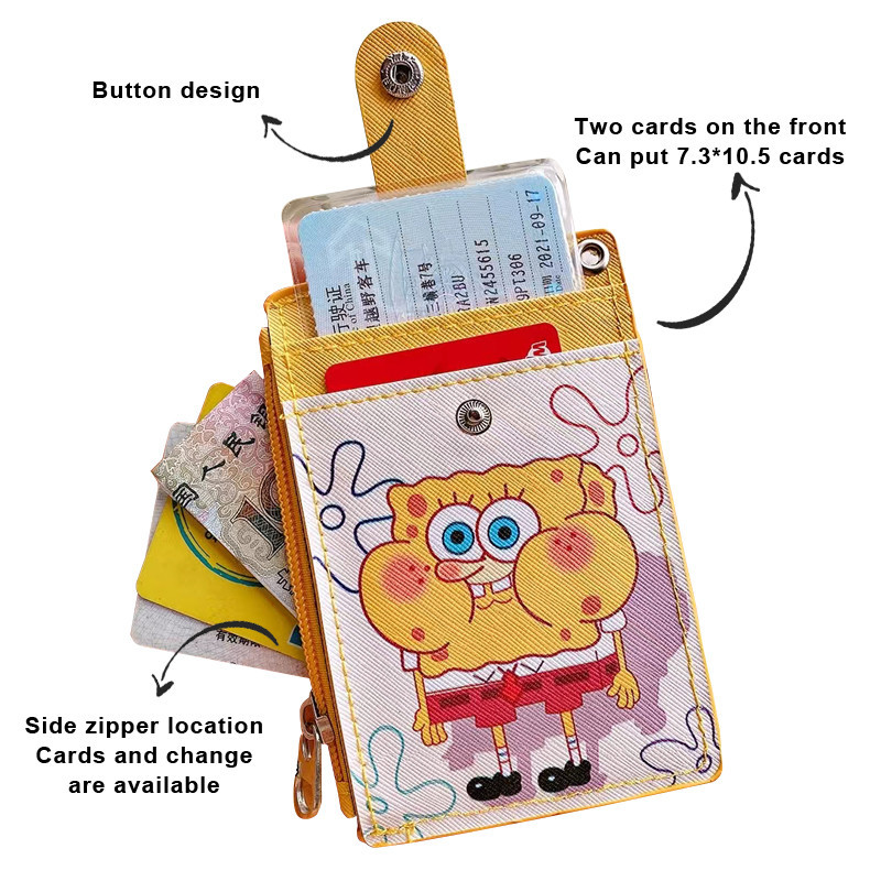 Student Card Holder with Zipper Pocket and Cute Lanyard for Multiple ...