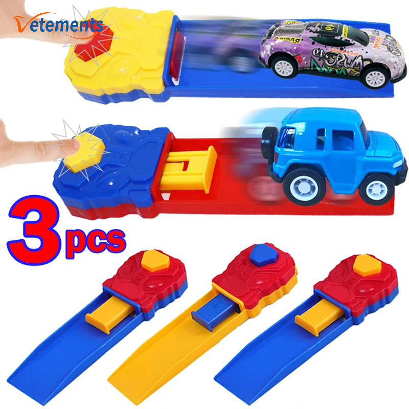Competition Sliding Car Pressing Launcher Toy - Ejection Car Track ...