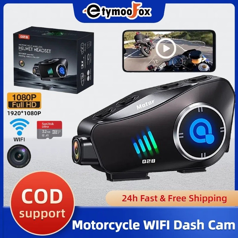 Motorcycle Dash Cam for Motocycle Helmet Bluetooth Headsets Handsfree ...
