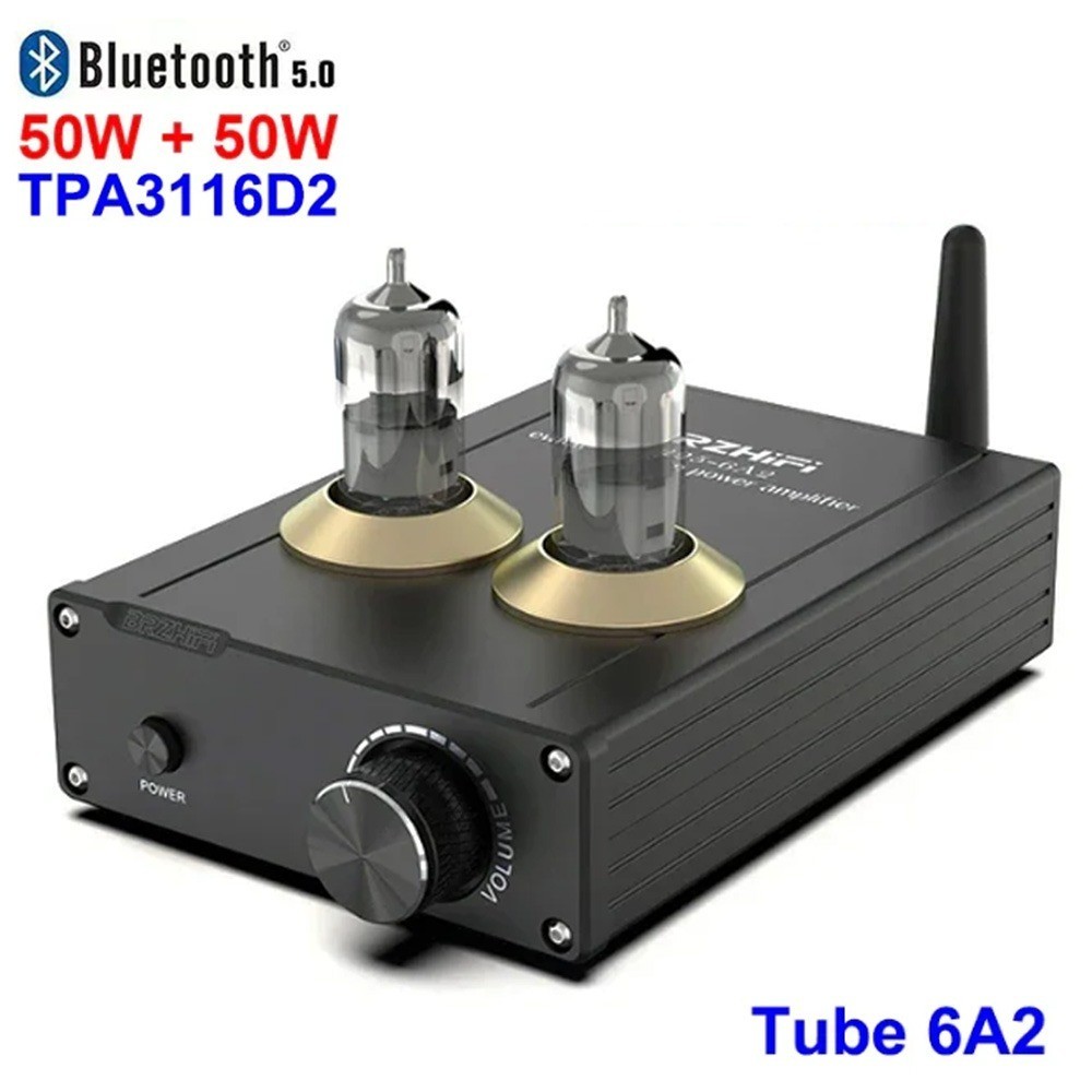 2*50W TPA3116D2 Bluetooth 5.0 Vacuum Tube Amplifier Stereo Digital ...
