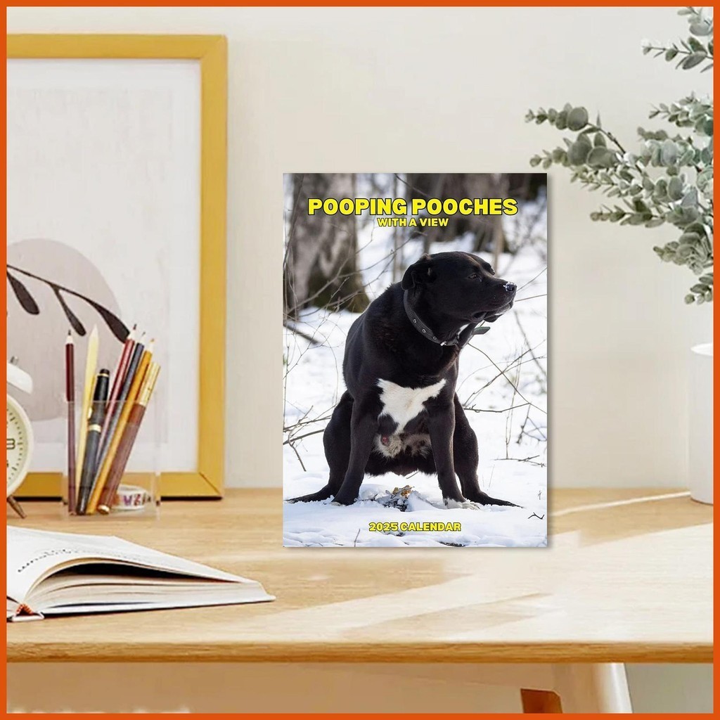 Pooping Dog Calendar 2024-2025 Monthly Cute Dogs Calendar Funny Dog ...