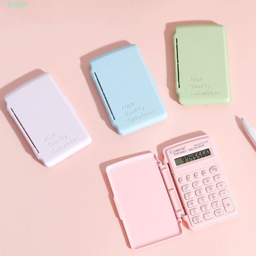 BAHAN Mini Flip Calculator, 8 Digits Lightweight Student Stationery ...
