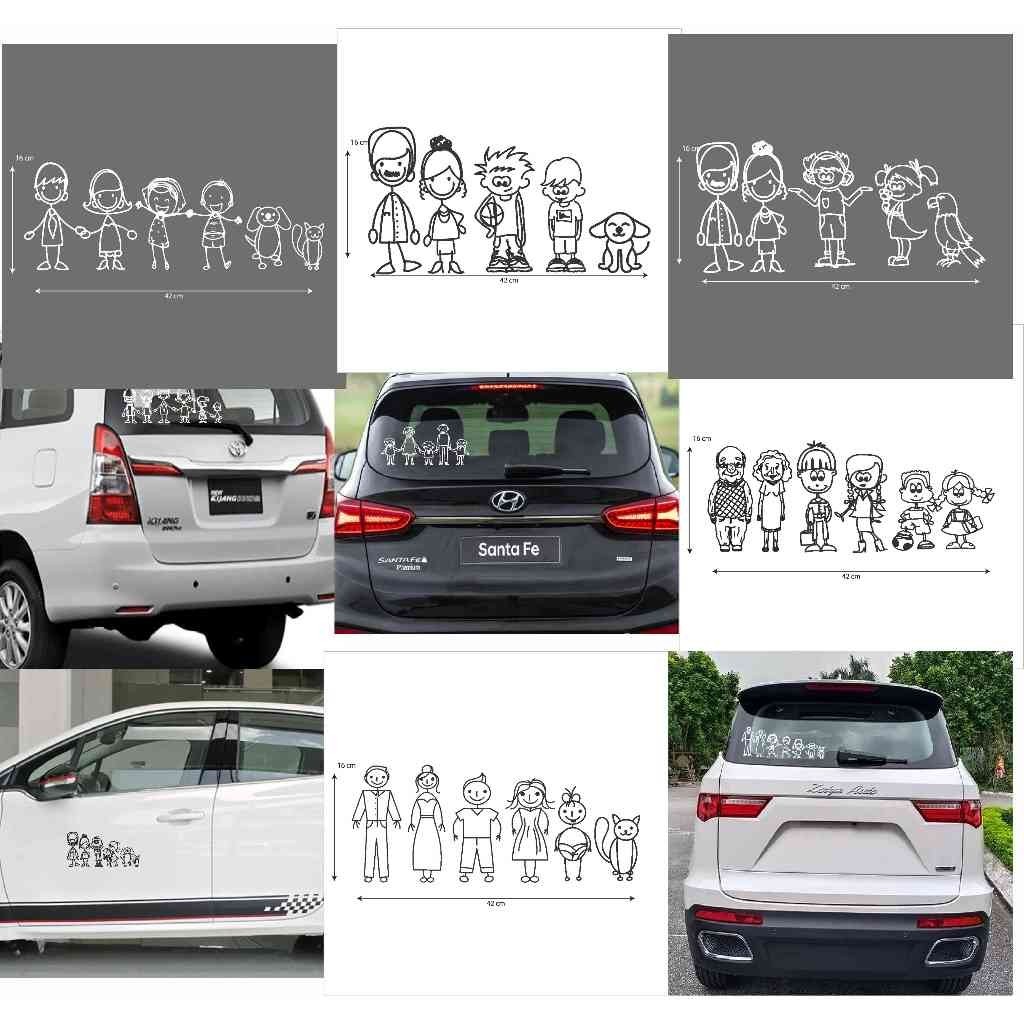 Farmily car stickers, decorative family car stickers, unique car ...