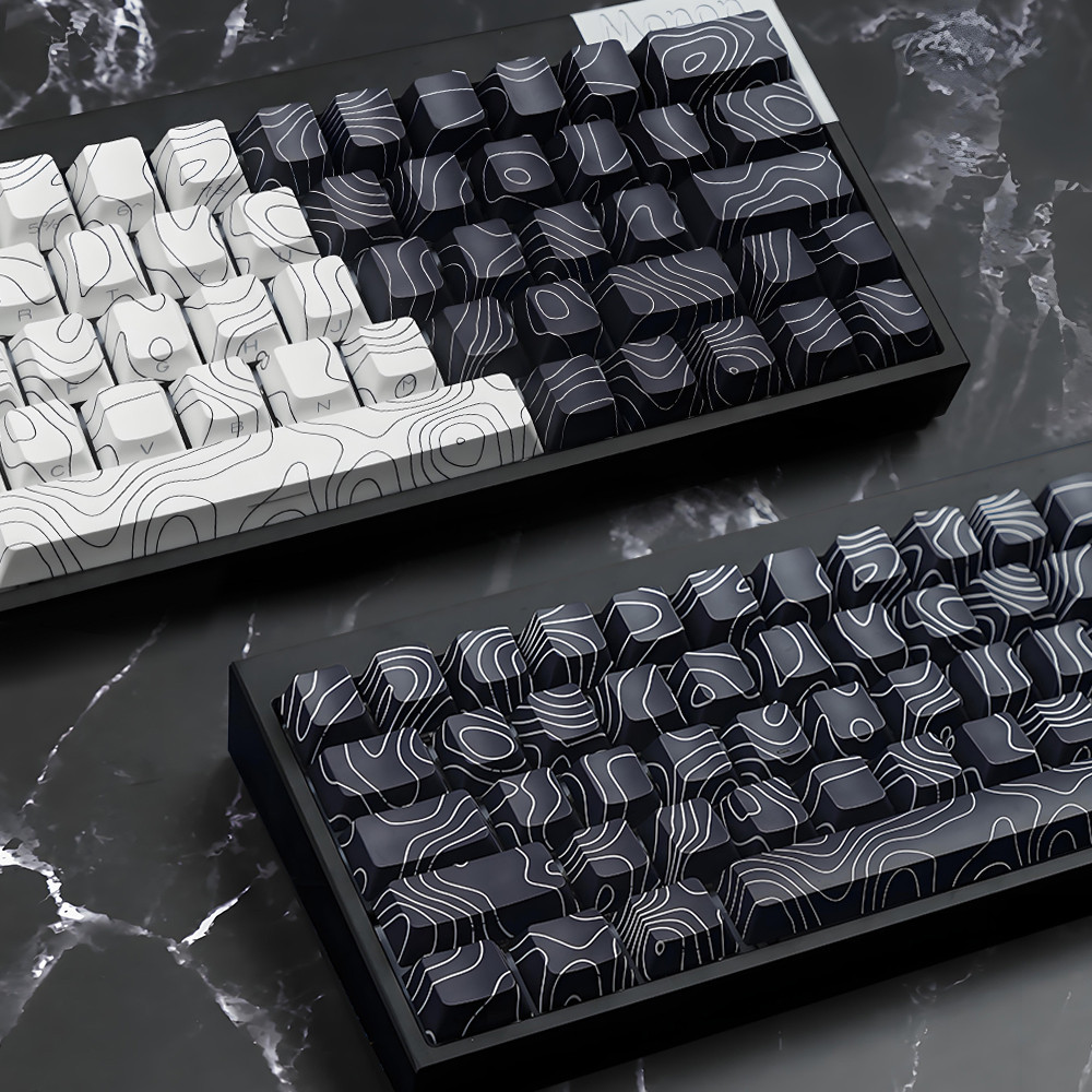 Side Translucent Canyon Lines Keycap/set 131Keys Dye-Sublimation Cherry ...