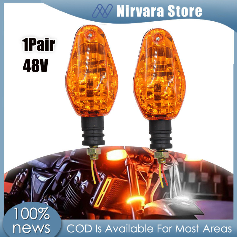1pair 48V Universal Electric Tricycle Motorcycle Turn Signal Signal ...