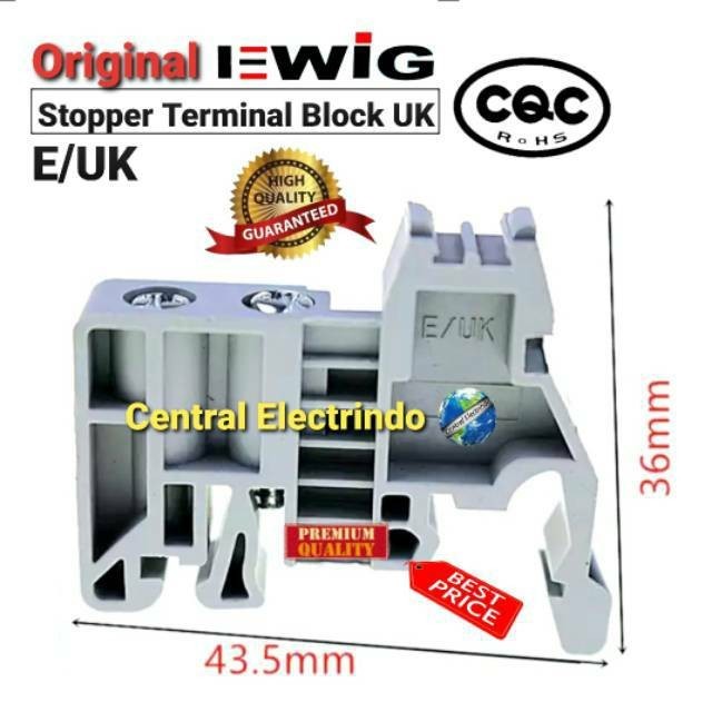 Stopper Terminal Block Din Rail Type E/UK. | Shopee Philippines