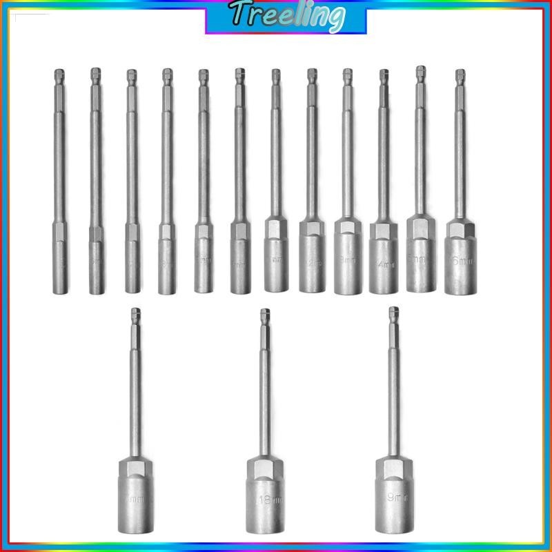 Treeling 150mm Length Deep Bolt Nut Driver Bit 1 4InchHex ShankWrench ...