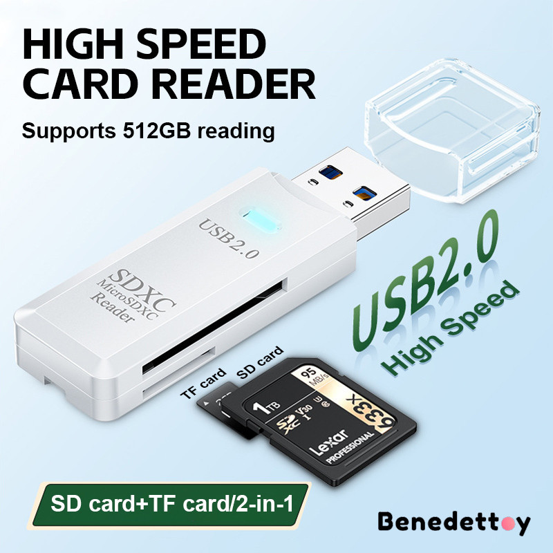 Multi Functional 2-in-1 High-speed Card Reader USB Card Reader SD Card ...