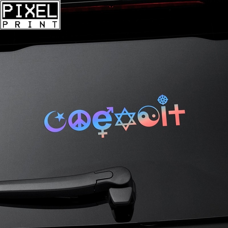 COEXIST JDM Japanese Sticker Waterproof For Motor Vinyl Decals for Car ...