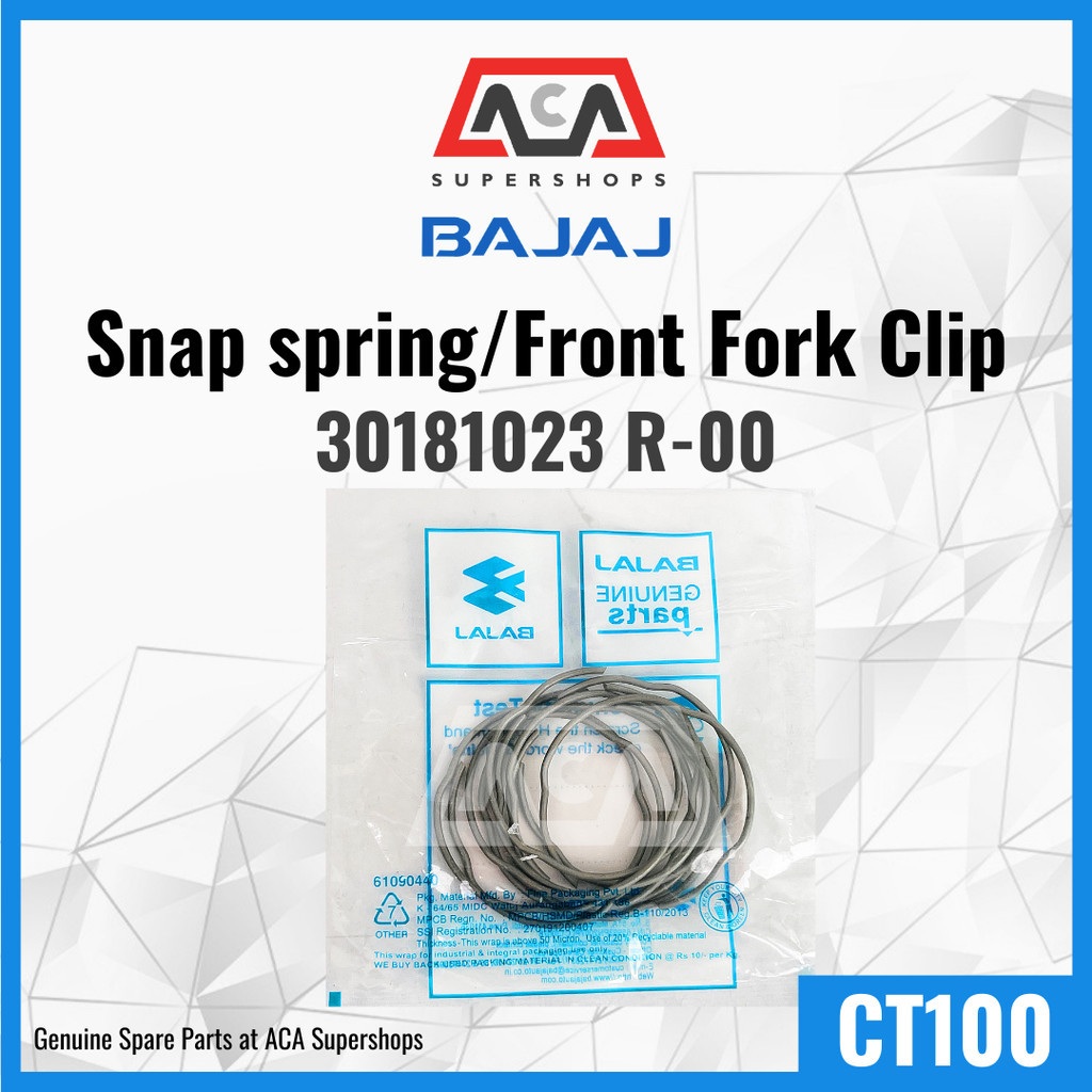 CT 100 Snap spring / Front Fork Clip ( 30181023 ) (BAJAJ GENUINE PARTS ...