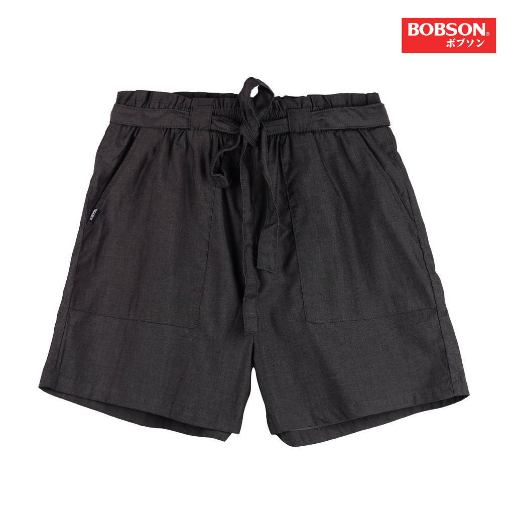 Bobson Japanese Ladies Basic Non-Denim Short 157514-U (Dark Gray ...