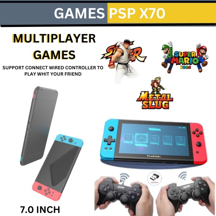 POWKIDDY X7S Handheld Game console 7 inch HD Screen Retro Game Cheap ...