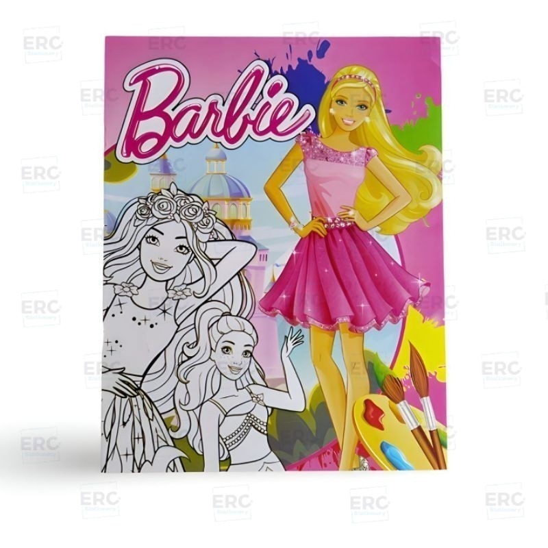 Barbie Coloring Big Book 12-Sheets Kids Educational Activity Crayon DIY ...