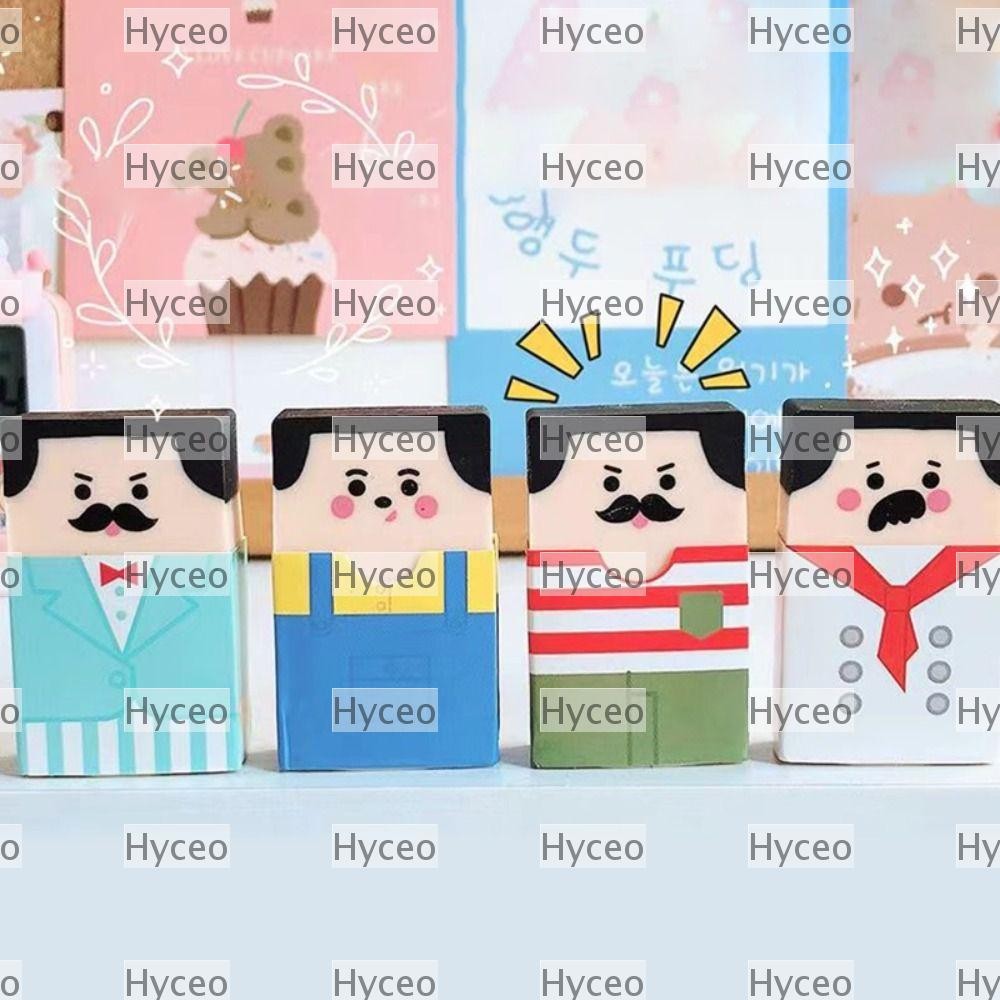 HYCEO Bald Man Eraser, Cute Cartoon Without Leaving Marks Pencil Eraser ...