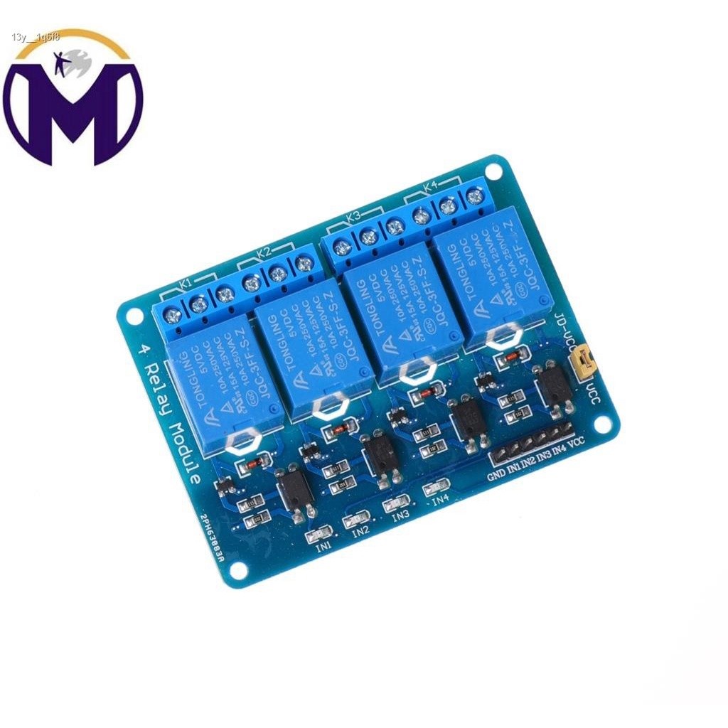 COD/4-way relay extended version 5V with optocoupler isolation to support AVR/51/PIC ...