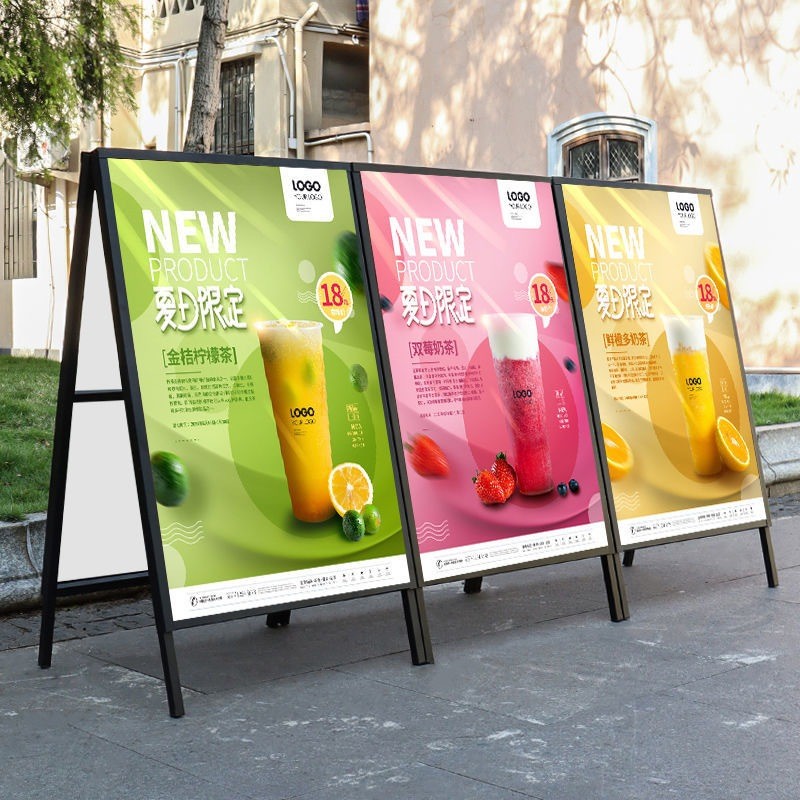 Portable Poster Stand Billboard Display Stand A-Shaped Folding Stand ...