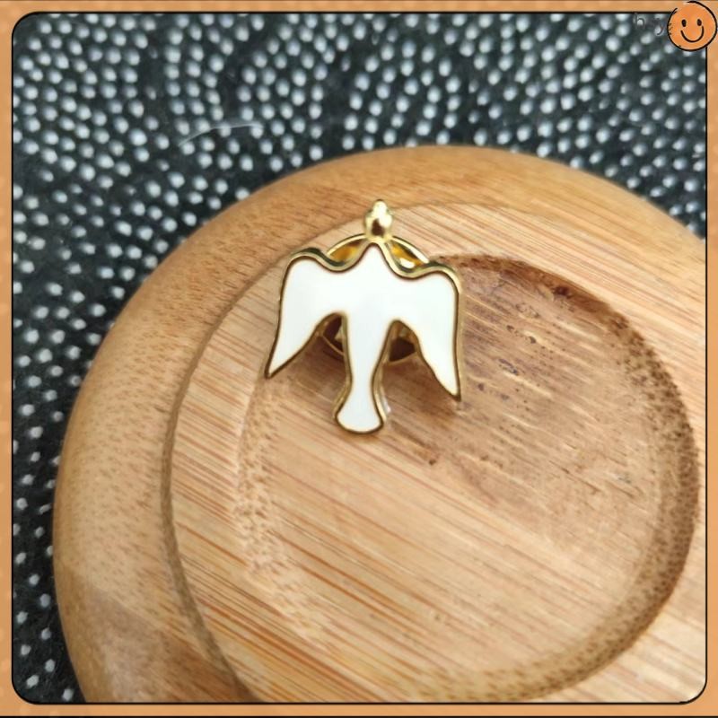 Holy Spirit Pin Brooch Lapel Enamel Religious Pigeon Dove Breastpins ...