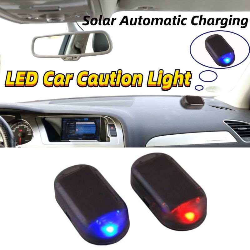 Solar Powered Car Fake Security Light Dummy Alarm Wireless Warning LED ...
